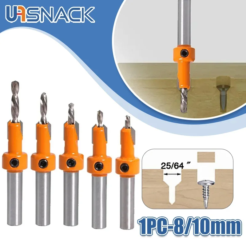 1pcs-8-10mm-Shank-HSS-Woodworking-Countersink-Router-Bit-Quick-Change ...