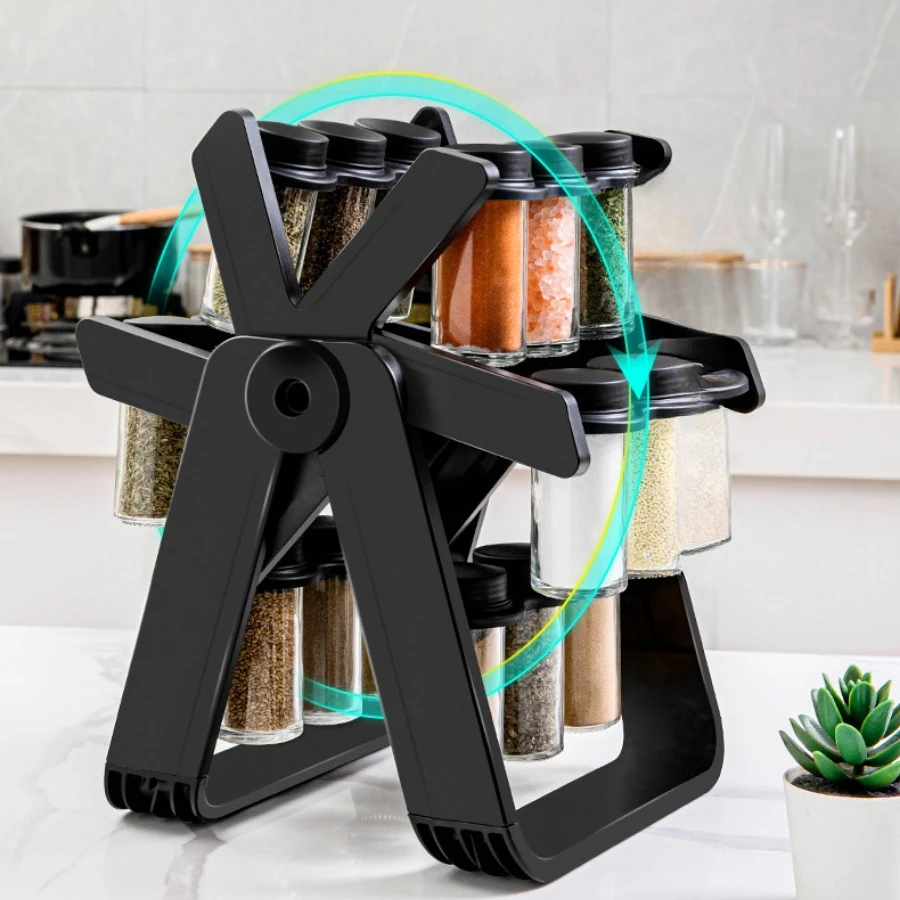Kitchen-seasoning-sorting-and-storage-rotating-Ferris-wheel-glass ...