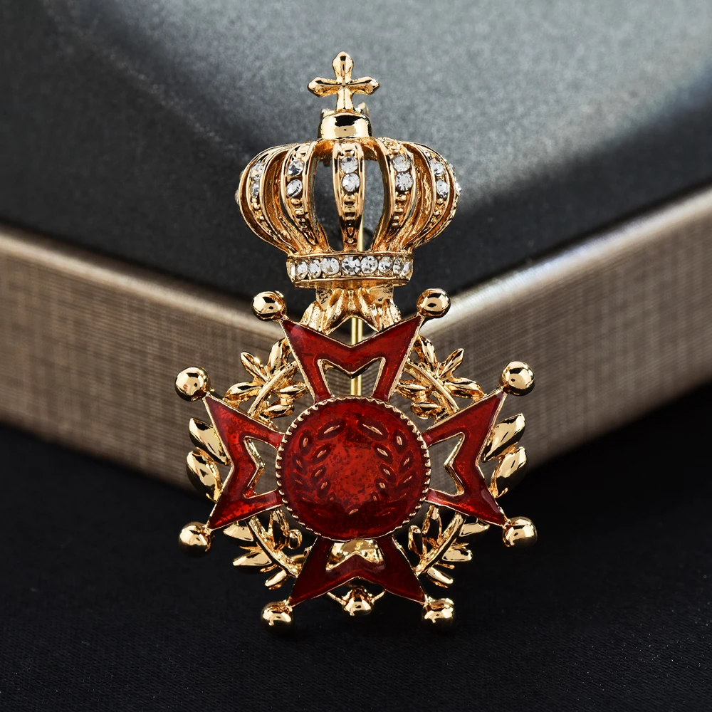 Broche-Estrela-de-Cristal-Vermelho-para-Mulheres-Crach-Pequeno-Acess ...