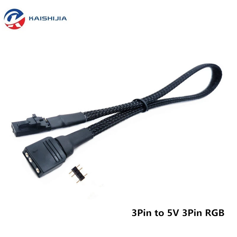2pcs/Pack Corsair RGB 3Pin 4Pin Fan to 5V 3 Pin ARGB Adapter Cable for ...