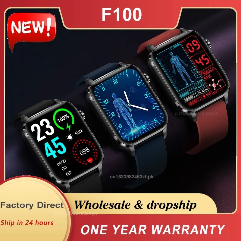 2023 F100 Smart Watch Laser Therapy Blood Glucose Body Temperature 24 ...