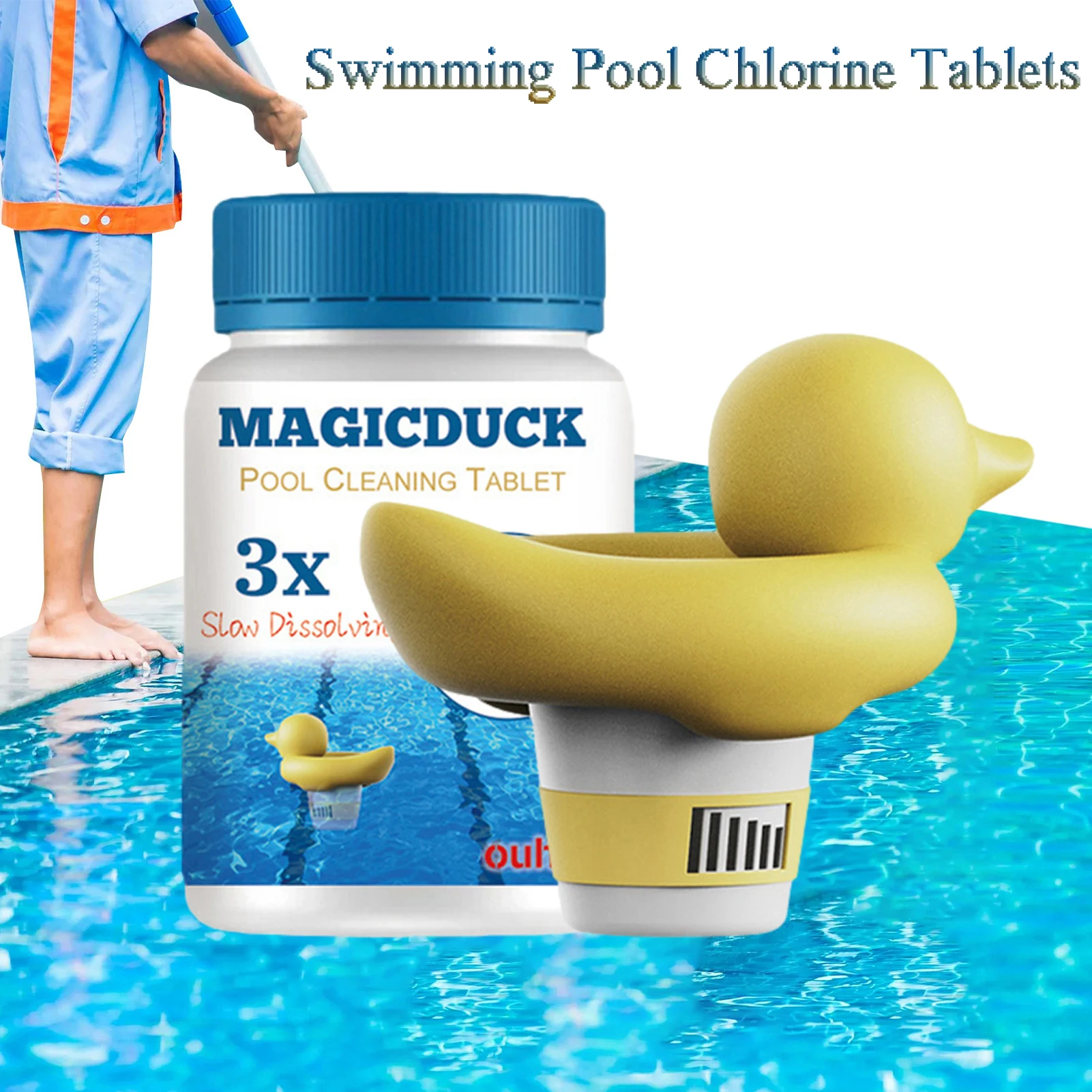 10pcs Pool Cleaning Effervescent Tablets Purify Water Chlorine Pill ...