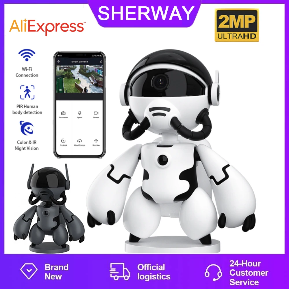 Beveiliging-Wifi-Robot-2mp-Smart-Home-Hd-1080P-Automatische-Monitoring ...