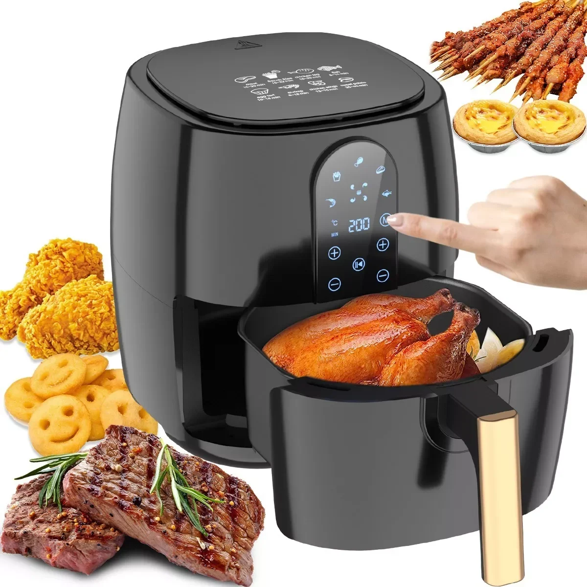 Freidora de aire eléctrica inteligente, olla de horno de pan de pollo ...