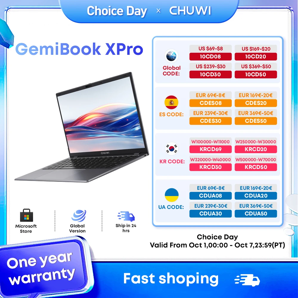 CHUWI-GemiBook-XPro-Laptop-8GB-RAM-256GB-SSD-Intel-N100-Laptops-14-1 ...