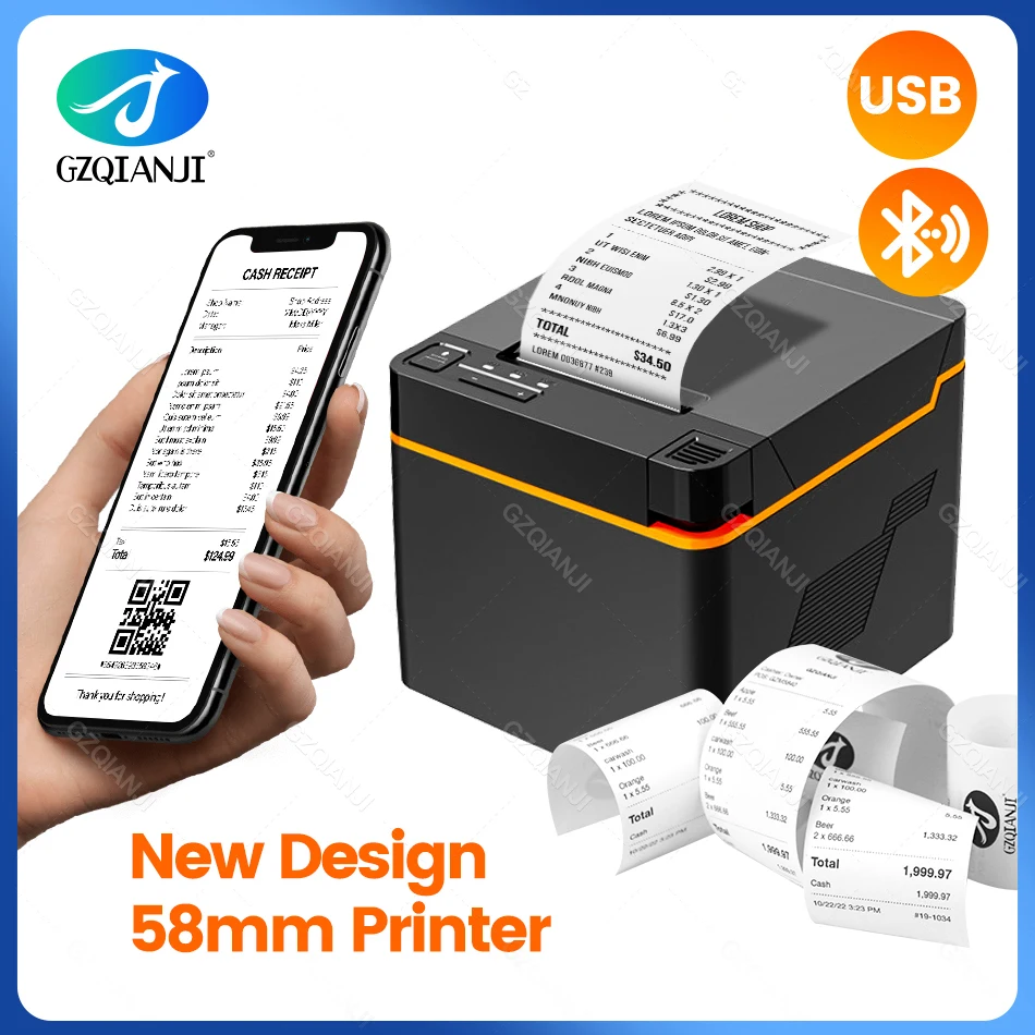 Desktop-58mm-Thermal-Receipt-Printer-Bluetooth-USB-Bill-Maker-for ...