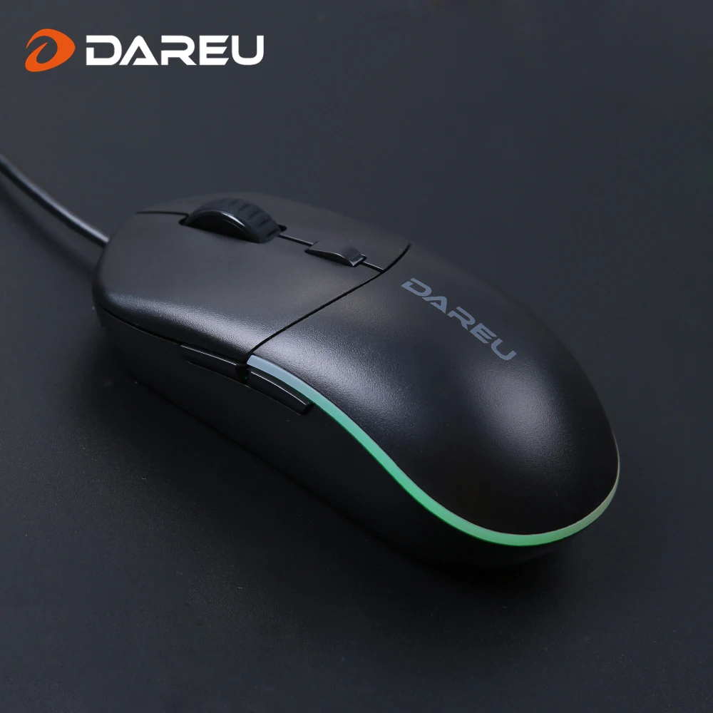 Dareu mouse gaming usb com fio 1.8m, 6400 dpi, ergonômico, rgb, mão ...