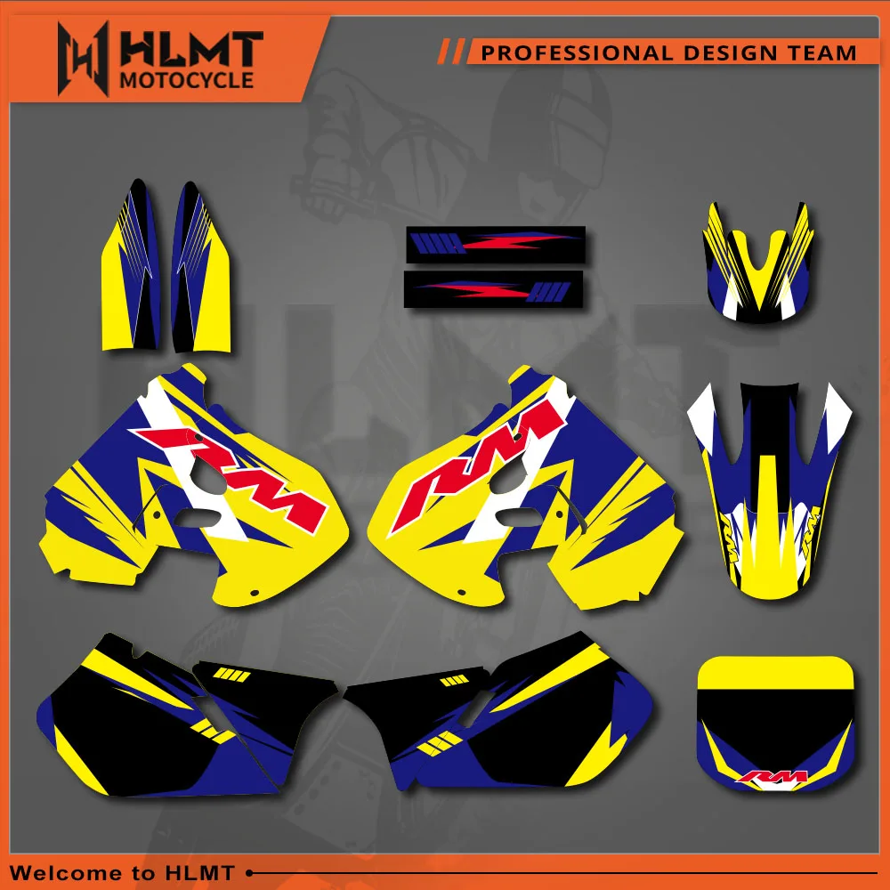 HLMT Motocross TEAM DECALS STICKERS Graphics Kit For Suzuki RM125 RM250 ...