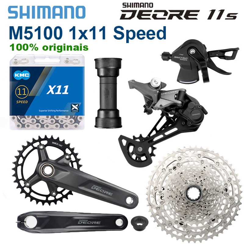 Shimano Deore M5100 11 Velocidade Groupset Shift Desviador Mtb 11v ...