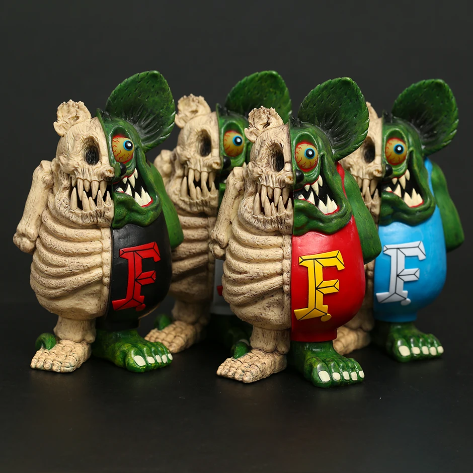 18cm-Cartoon-Doll-Skeleton-Rat-Fink-Mouse-Collectible-Figure-Model-Toy ...