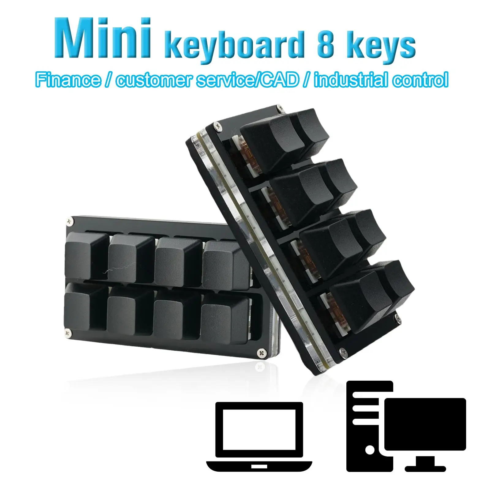 USB-Wired-Mini-Keyboard-RGB-Black-8-Keys-Custom-Programmable-Mechanical ...