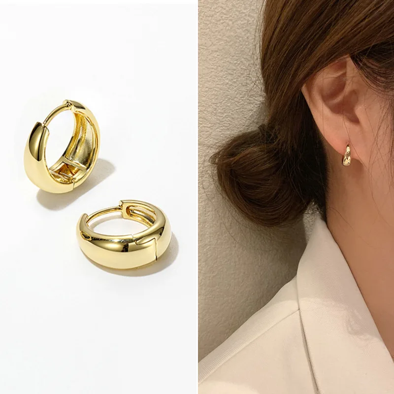 Mini-Loop-Earrings-for-Women-Gold-Color-Metal-Hoop-Earrings-Open-Cuff ...