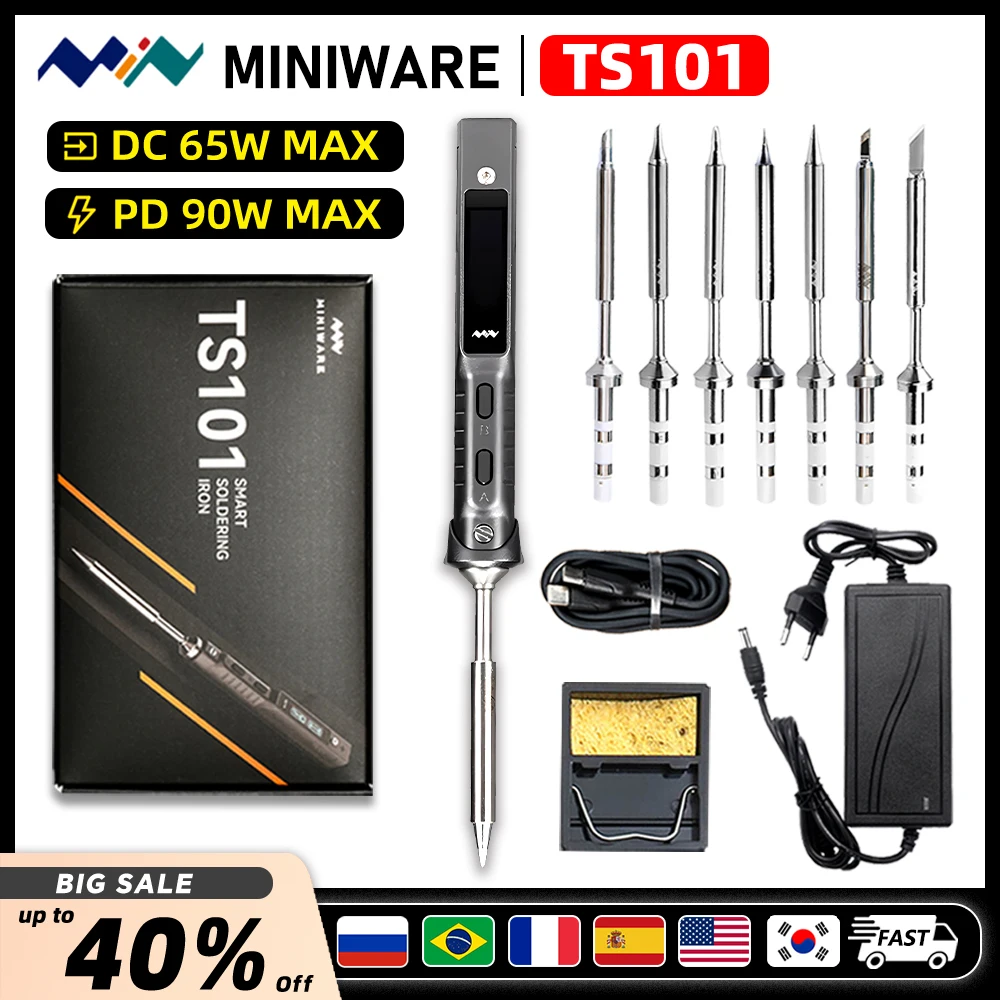 Original TS101 Soldering Iron Adjustable Temperature Digital Solder ...