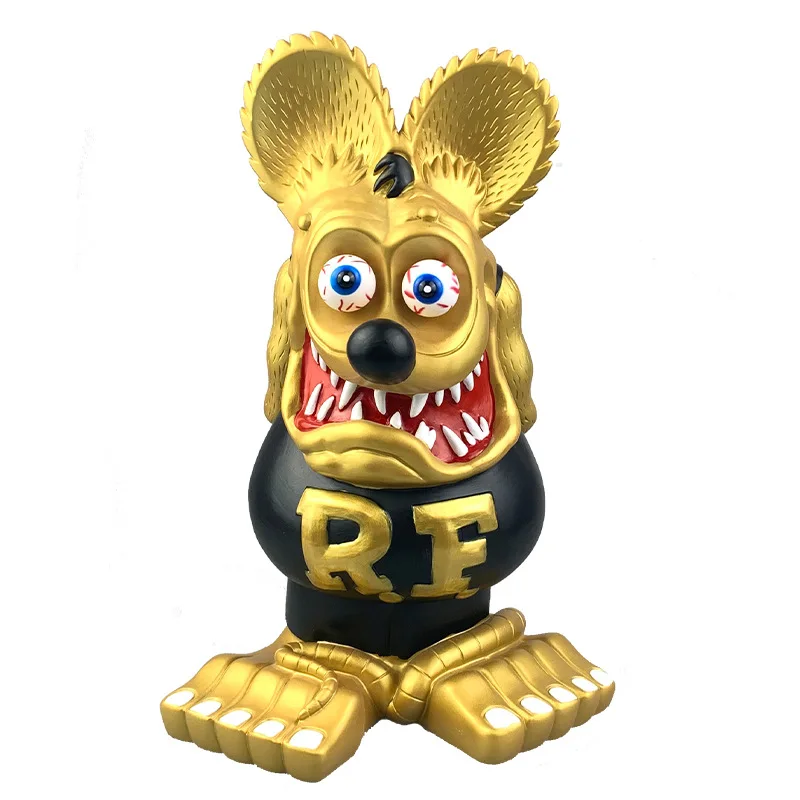 Figura decorativa de vinilo Voxel original de Rat Fink, modelo grande, edición prémium, RF Crazy ...