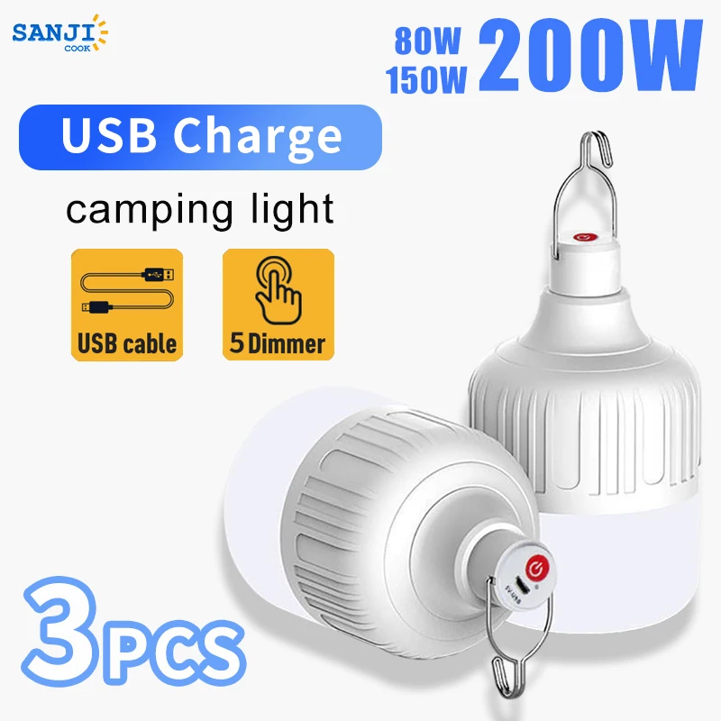 3PCS-USB-Rechargeable-LED-Emergency-Lamp-200W-Indoor-And-Outdoor ...