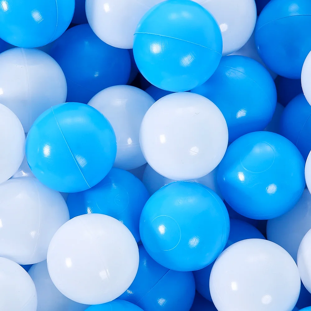 Blue-White-Ball-Pit-Balls-100-Pcs-Baby-Plastic-Ocean-Balls-Crush-Proof ...