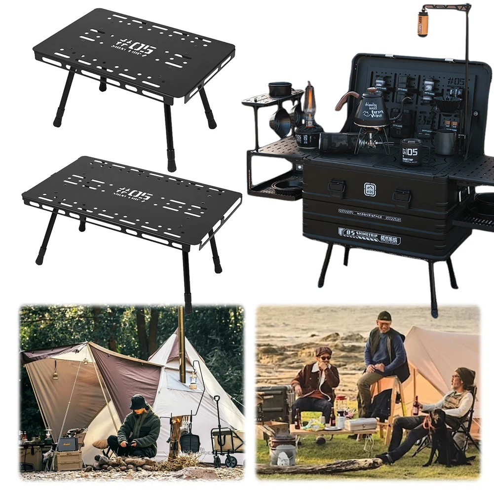 Portable Foldable Table Adjustable Height Outdoor Barbecue Desk ...