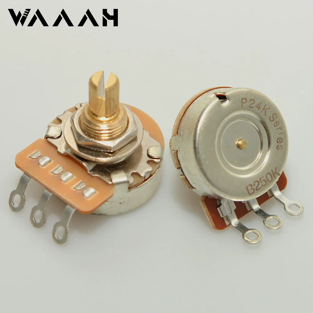 1 Piece 3/8" Brass Short Long Split Shaft Potentiometers Pots 250K 500K ...