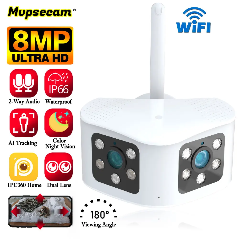 C-mera-de-Vigil-ncia-Panor-mica-Fixa-WiFi-udio-2-Way-Vis-o-Noturna ...