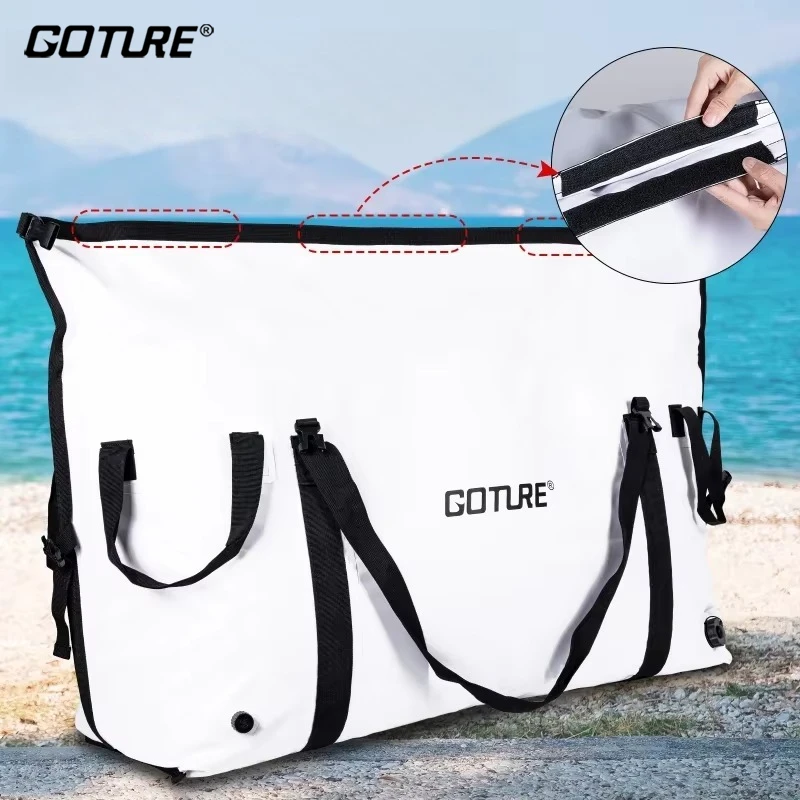 Goture Insulated Fish Cooler Bag Portable Large Monster Leakproof Fish ...