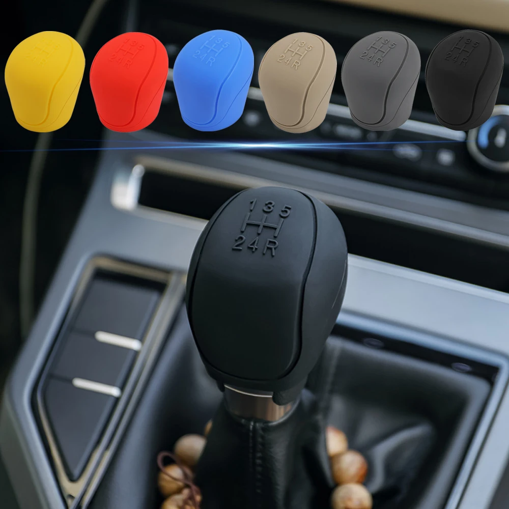 Universal-Car-Silicone-Gear-Shift-Knob-Cover-5-Speed-Gear-Shift-Non ...