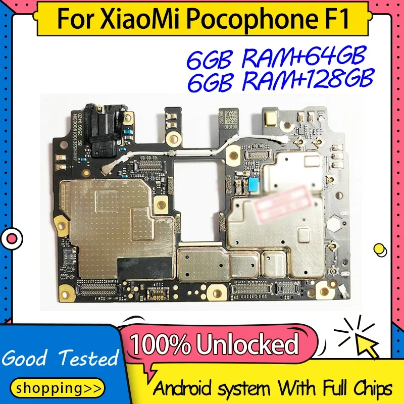 128G-Global-Version-For-Xiaomi-Pocophone-Poco-F1-Motherboard-128GB-64G-Logic-board-Original ...