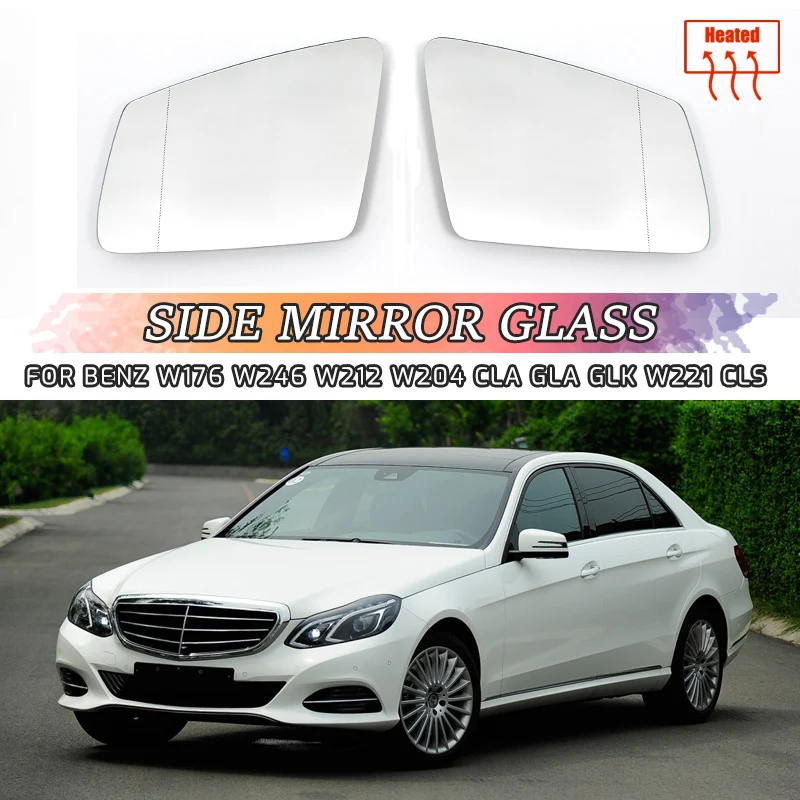 Left-Right-Side-Mirror-Glass-Rearview-Exterior-Wide-Angle-for-Mercedes ...