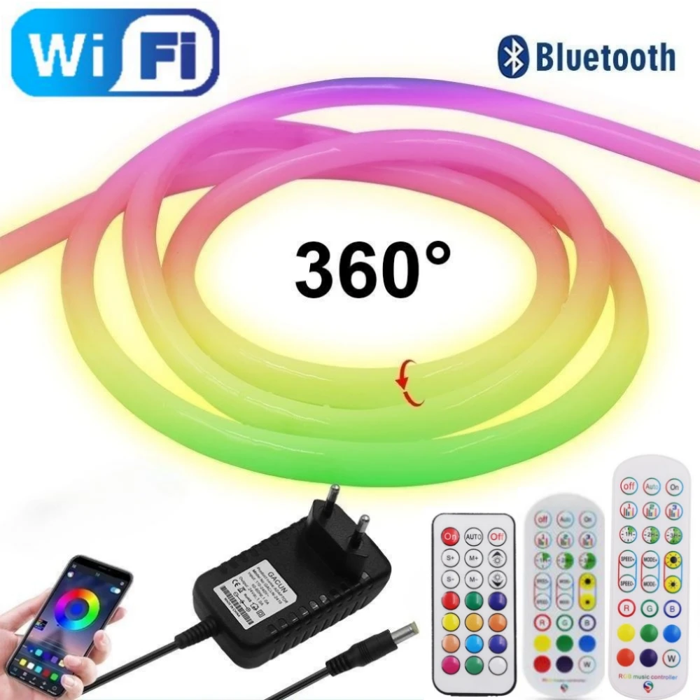 360-Round-RGB-LED-Neon-Tube-Strip-Light-Sign-24V-120LEDs-M-IP67 ...