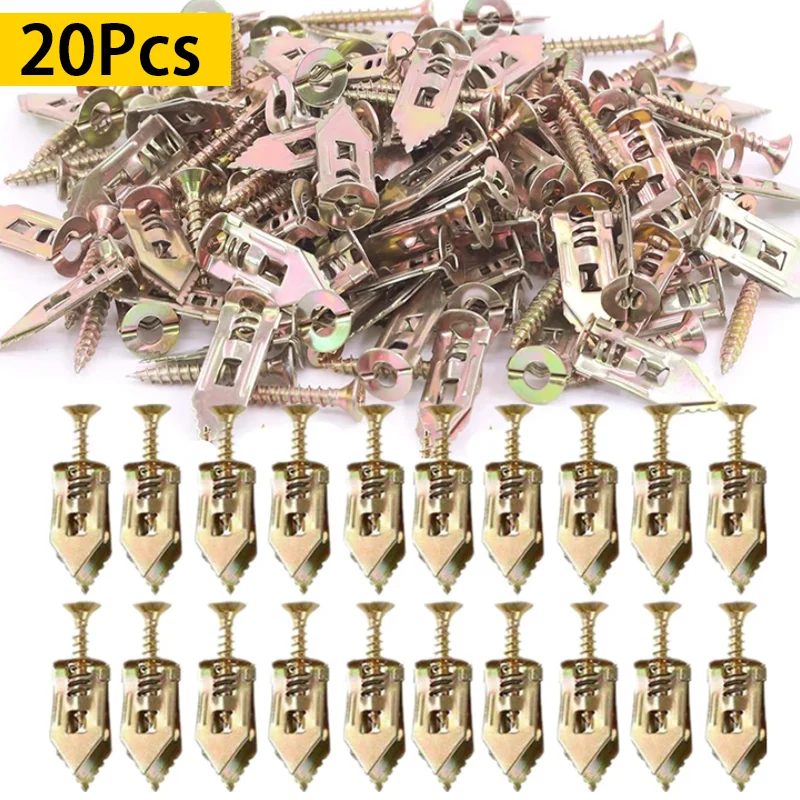 New-20Pcs-Self-Drilling-Drywall-Anchors-with-Screws-Expansion-Nails ...