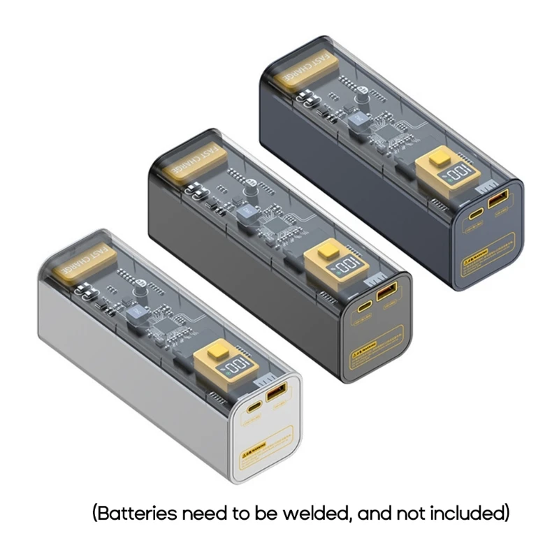 Battery-Charger-Box-Portable-DIY-Power-Battery-Box-LCD-PD22-5W-Dual ...