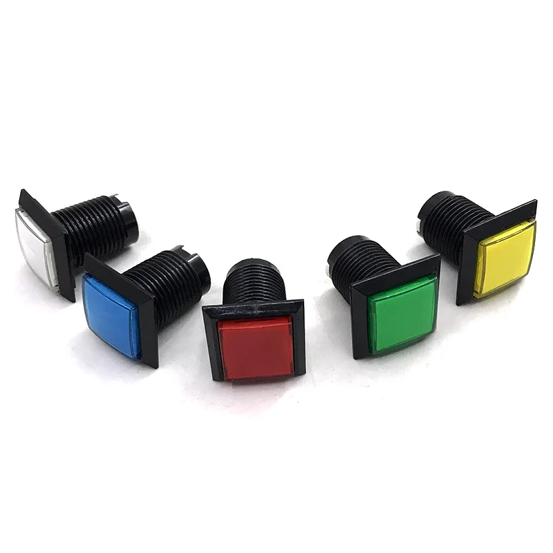 10pcs 33mm square black edge push button Arcade button game machine ...