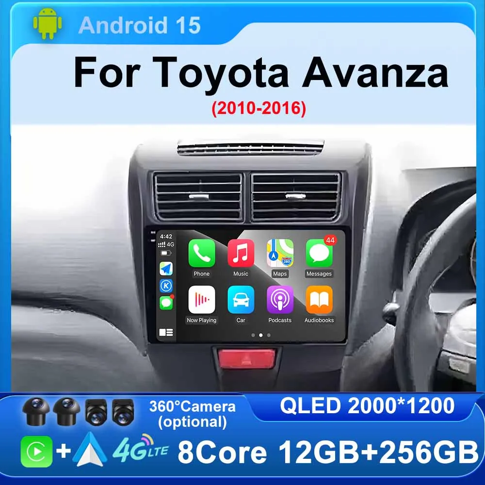 Android 15 for Toyota Avanza 2010-2016 Car Radio Navigation Multimedia ...