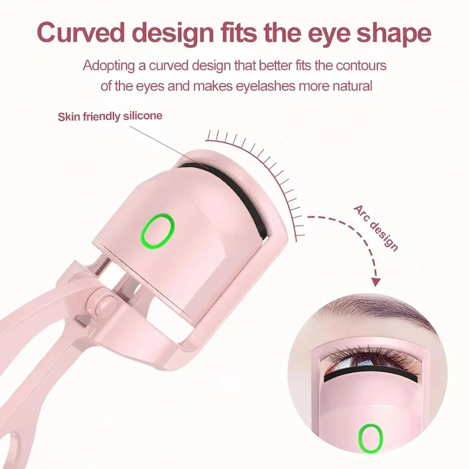 Electric eyelash curler, long-lasting styling, easy and perfect curling ...