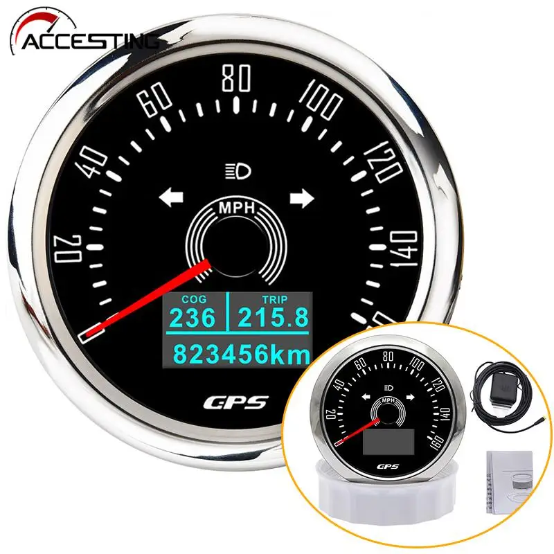 85MM-GPS-Speedometer-With-GPS-Antenna-7-Color-Backlight-For-Motorcycle ...