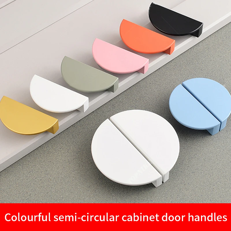 Wardrobe Door Handle Cabinet Drawer Handle Half Round Scandinavian ...