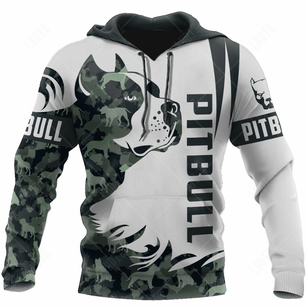 Pet Dog Pitbull Hoodies Men's Hoodie 3D Print Unisex Adult's Tops ...