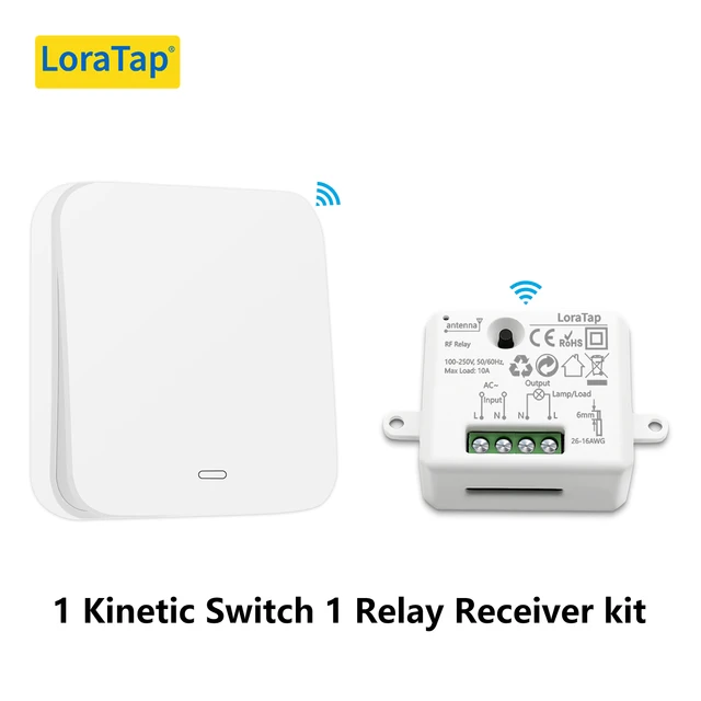 Wireless Remote Kinetic Self-Powered Wall Switch No Battery Needed ...