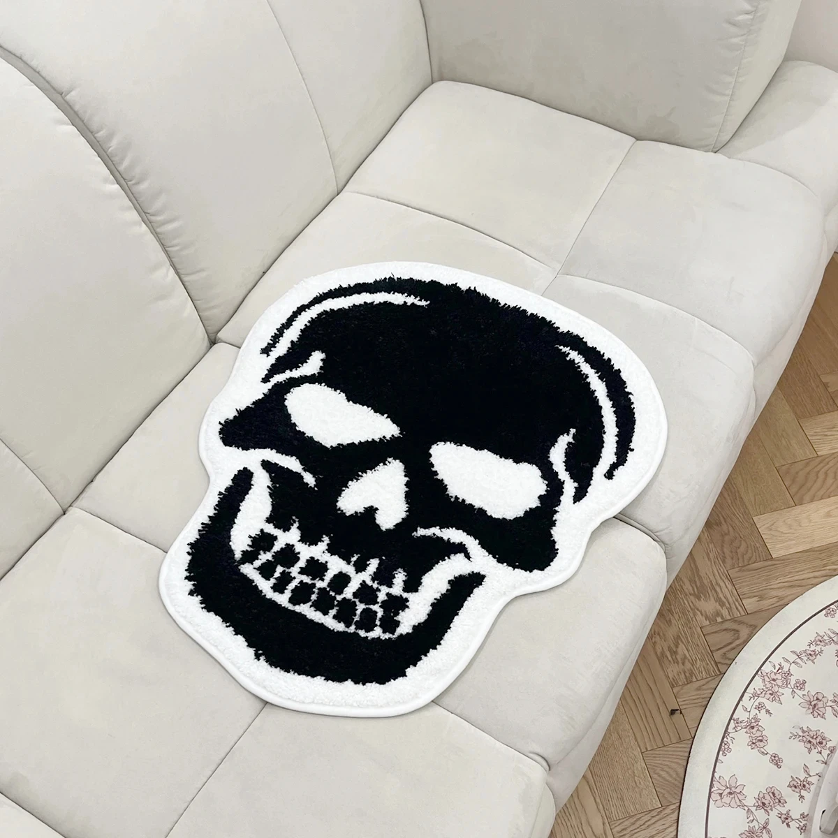Skull-Bath-Mat-Tufted-Rug-Gothic-Home-Decor-Halloween-Bathroom-Mats ...