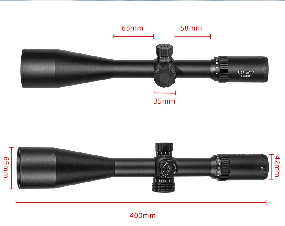 Tactics 8-32X56 Rifle Scope Side Optics Focus Black Matte For Hunting ...