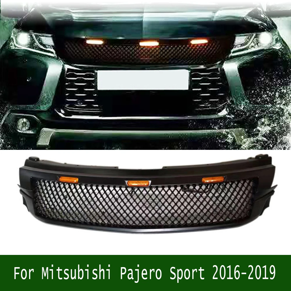 With Led Light Front Racing Grilles Bumper Hood Mesh Grills Car High ...