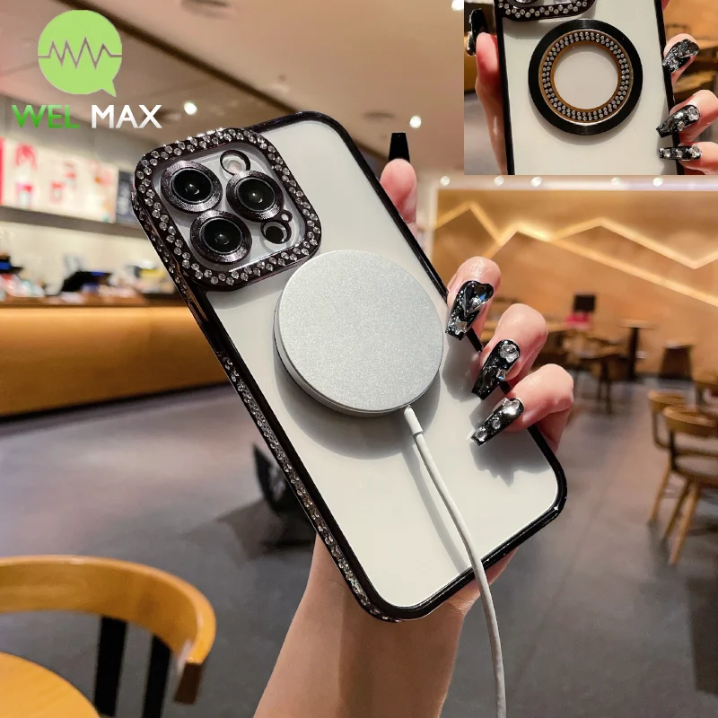 Luxury-Diamond-Magnetic-Phone-Case-For-iPhone-14-13-12-11-15-Pro-Max ...