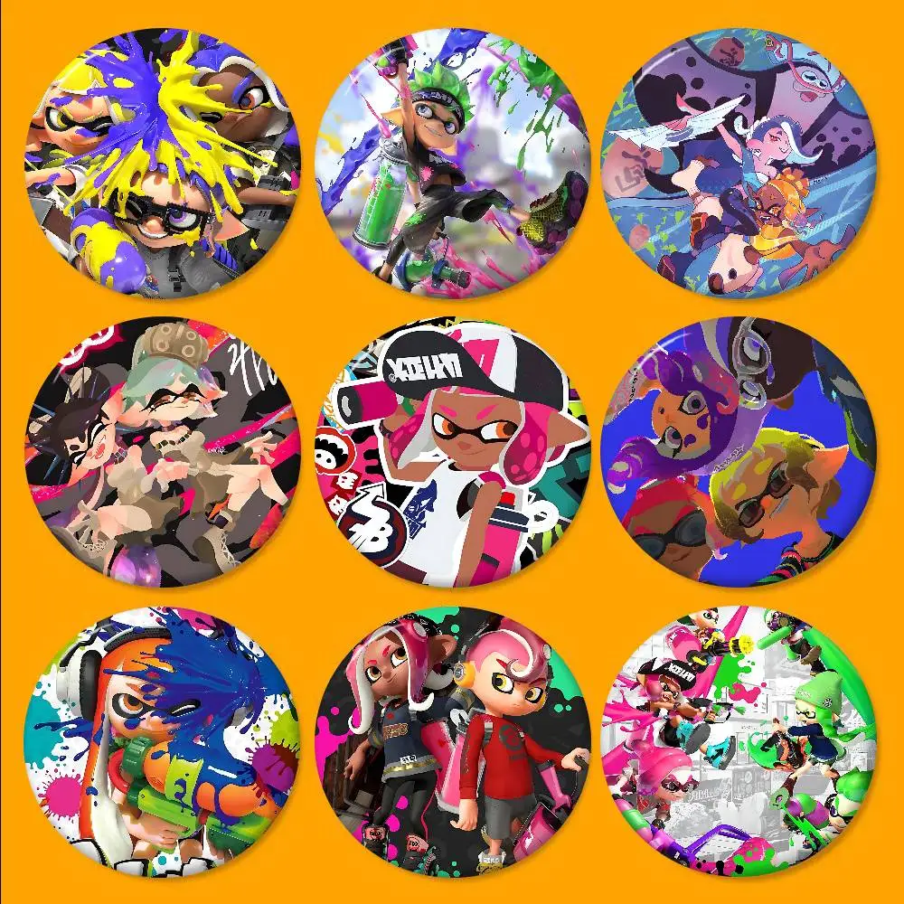 S-Splatoon 3 Anime Brooches Cute Cartoon Badge Jacket Jeans Lapel Pin ...