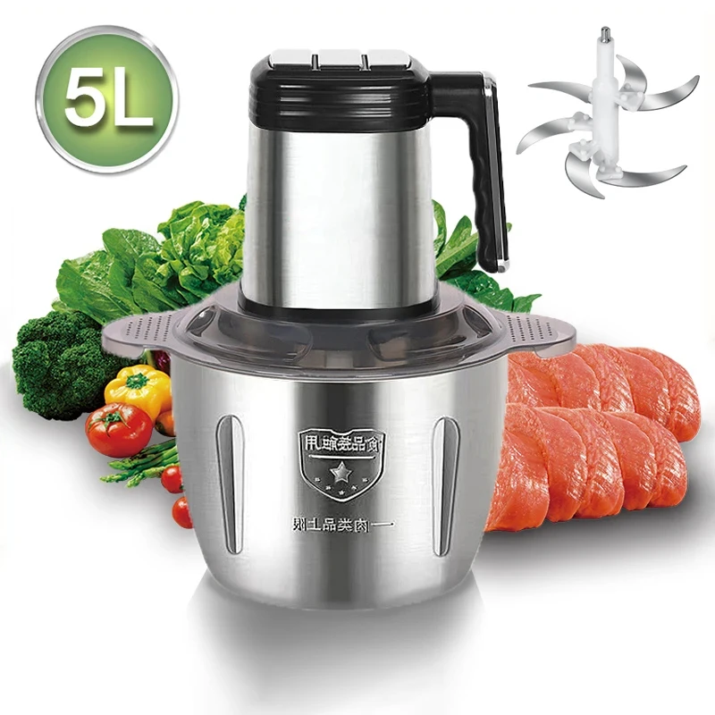 3-Speeds-Electric-Meat-Mincer-Grinder-Stainless-Steel-Chopper-2-3-5L ...