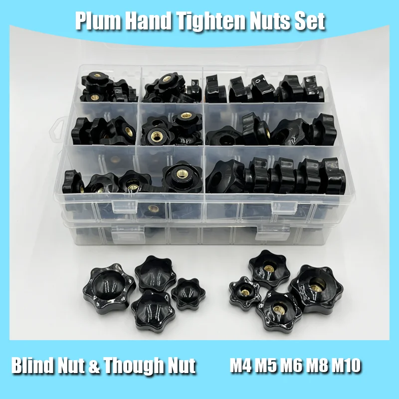 Plum-Hand-Tighten-Nuts-Set-M4-M5-M6-M8-M10-Plum-Bakelite-Hand-Tighten ...