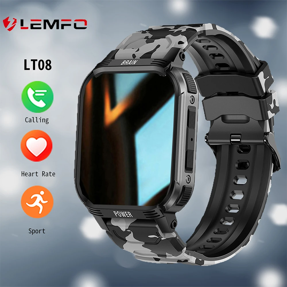 LEMFO-LT08-Smart-Watch-Men-Military-Bluetooth-Call-Heart-Rate-Monitor ...