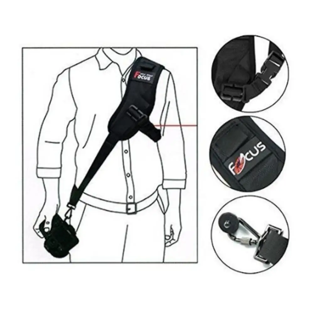 New-High-Quality-For-Focus-F-1-Quick-Carrying-Sling-Soft-Black-Shoulder ...