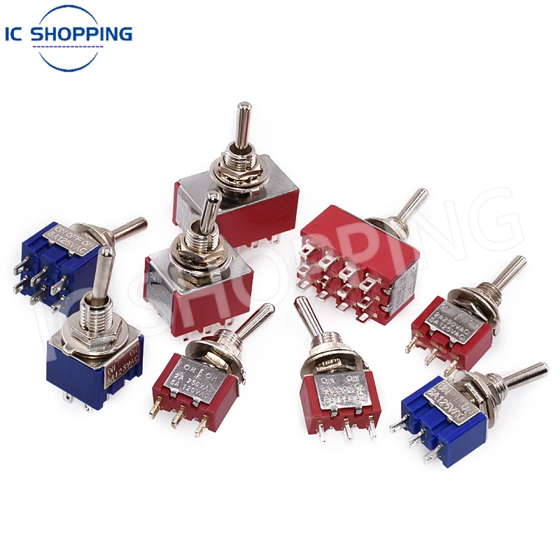 50Pcs Toggle Switch Toggle Rocker Switch MTS-102-103-202-403-223 Toggle ...