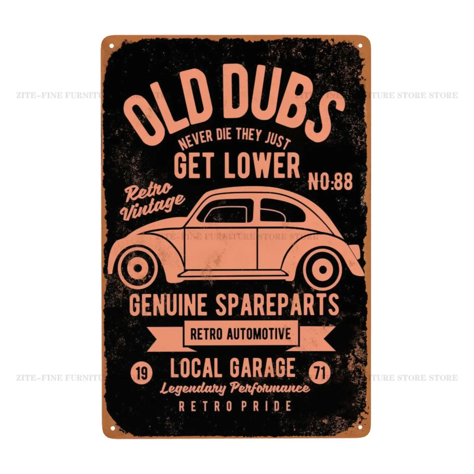 Old-Dubs-piezas-de-repuesto-genuinas-para-VW-letrero-de-Metal-de ...