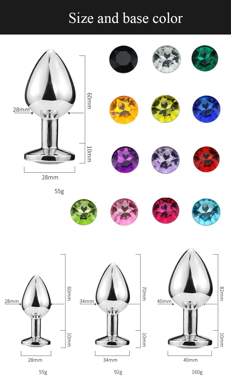 PLUG,28mm with QA--Plug Anal en métal, jouets sexuels pour femmes, plaisir BDSM SM, Plug Anal ...