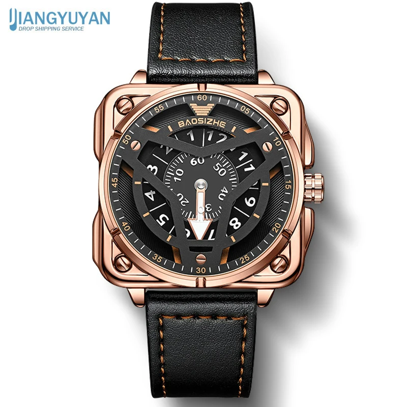 3D-Hollow-Fashion-Men-Watch-Top-Brand-Unique-Square-Design-Luxury ...